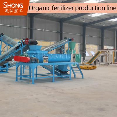 China Organic Fertilizer Production Line with Stir Teeth Granulator Machine for Round Shape Granules Below 10% Moisture and 1-20 Thousand Tons/Year Capacity for sale