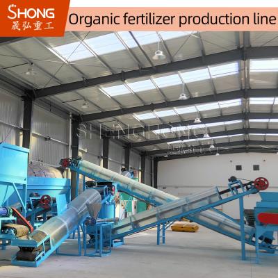 China Full Auto 10t/H Organic Fertilizer Production Line for Powder Granules Fertilizer Manufacturing Plant for sale