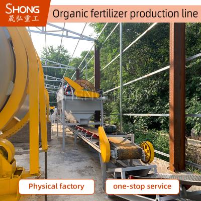 China Carbon Steel Organic Fertilizer Production Line with 6-8t/h Capacity and >98% Granulation Rate for sale