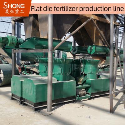 China 10,000–20,000 TPY Flat Die Extrusion Organic Fertilizer Production Line with 3-10mm Pellet Diameter for sale