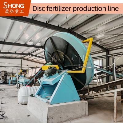 China Organic Fertilizer Production Line Disc Granulator for 1-20 Thousand Tons Per Year with Below 10% Moisture Using Animal Manure Raw Material for sale