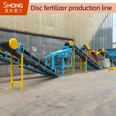 China Disc Granulator Organic Fertilizer Production Line for Ball Shape Granules with 1-2 T/h Capacity and Engineer Overseas Service for sale