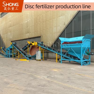 China 30,000–50,000 TPY Disc Granulator Organic Fertilizer Production Line with 1-10mm Ball Size and Energy Saving for sale