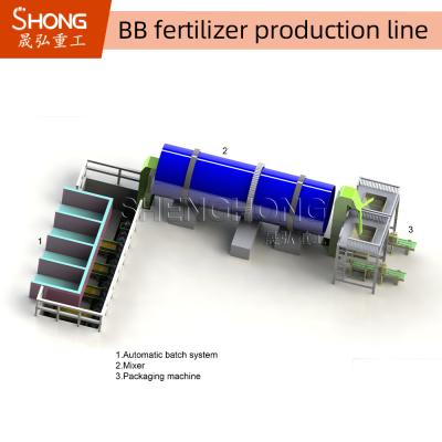 China Customized BB Fertilizer Production Line with 1-10t/h Capacity and 15+4.5KW Power for Efficient Fertilizer Blending for sale