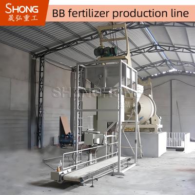 China Carbon Steel BB Fertilizer Production Line with 10-12 T/H Capacity and PLC Control for Efficient Bulk Blending for sale