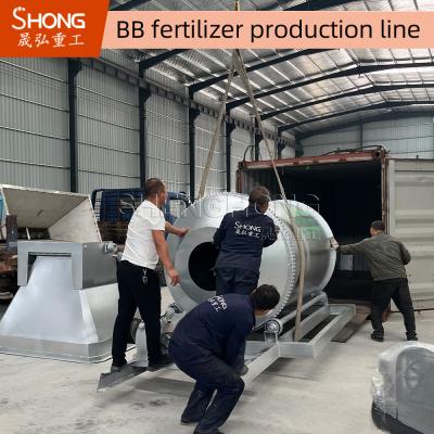 China 20-50t/h Capacity Carbon Steel Bulk Blending Fertilizer Production Line with PLC Control System for sale