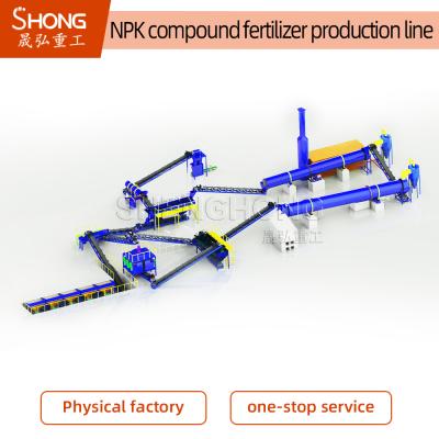 China 2.5-20mm Granules Diameter NPK Fertilizer Production Line with 1-2 Tons Per Hour Capacity for Single Or Compound Fertilizer for sale