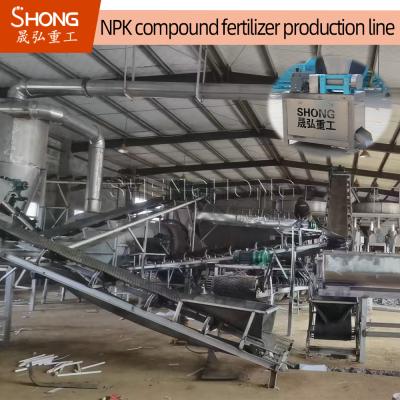 China Double Roller Extrusion NPK Fertilizer Production Line 5000kg/H for Dry Powder Granulation for sale