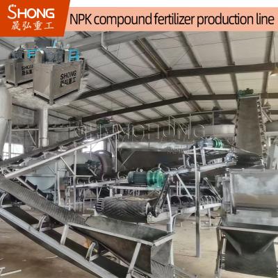China NPK Fertilizer Production Line with 2-4mm Granular Size, Dry Process, and ≥90% Nutrient Content for sale