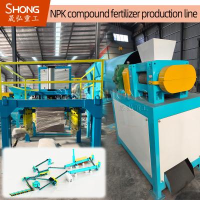 China 10t/H Capacity NPK Fertilizer Production Line with Irregular Shape Granules and Stainless Steel Roller for sale