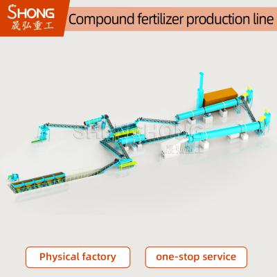 China Customizable 380V/50Hz NPK Fertilizer Production Line with 3-8mm Granule Size and Rotary Drum Granulator for sale
