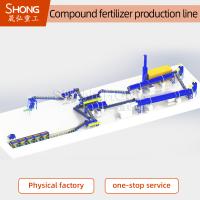 China Rotary Drum NPK Compound Fertilizer Production Line 200000TPY with Carbon Steel Construction and Spherical Granules 1-3mm for sale