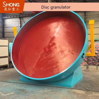 China Disc Granulator with 95% Granulation Ratio Adjustable Pan Angle for Round Ball Fertilizer Granules for sale