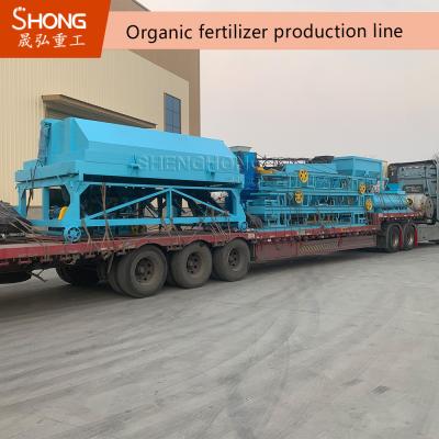 China Organic Fertilizer Production Line with Rotary Drum Counter-Flow Cooler 3-15 T/H Capacity and 4-6 Bags/Minute Packaging Speed for sale