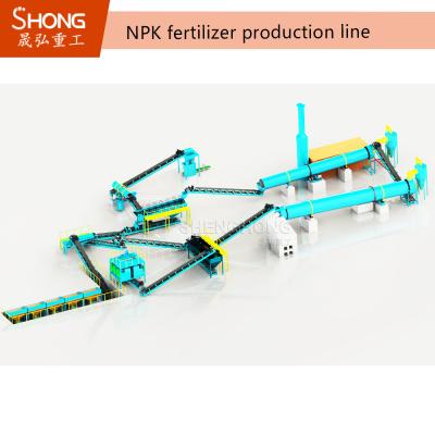 China 10 T/H Dry Extrusion NPK Fertilizer Production Line with Double Roller Press Granulator for sale