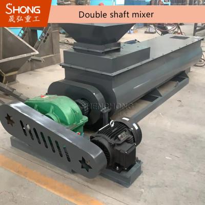 China 1-10 Ton per Hour Compost Mixer Machine with Double Shaft Agitation for Organic Fertilizer Production Line for sale