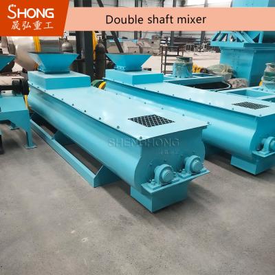 China Carbon Steel Double Shaft Fertilizer Mixer BB Fertilizer Blending Equipment with 15-80 T/H Capacity for sale