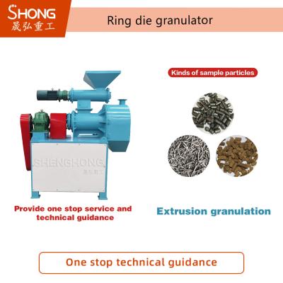China 1.2 t/h Ring Die Pellet Mill and Ring Die Granulator for Ball Shape Granules with Carbon Steel Construction for sale