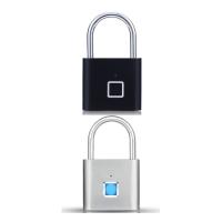 China Biometric Smart Fingerprint Padlock USB Charging For Gym School for sale