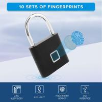 China Fingerprint Padlock One Touch Open Fingerprint Lock for sale