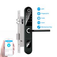 China WIFI Gateway Fingerprint Intelligent Door Lock For Aluminum Door for sale