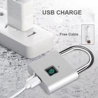 China Weatherproof 	Smart Fingerprint Padlock Zinc Alloy MICRO USB for sale