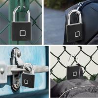 China Waterproof Keyless Fingerprint Padlock Anti Theft Security Digital Portable For Gym Locker for sale
