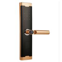 China Biometric Smart Fingerprint Door Lock Aluminum Alloy 6V 4x AA Batteries for sale
