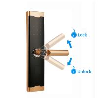 China Aluminum Alloy Fingerprint Electronic Smart Door Locks Bedroom USB Keyless Door Lock for sale