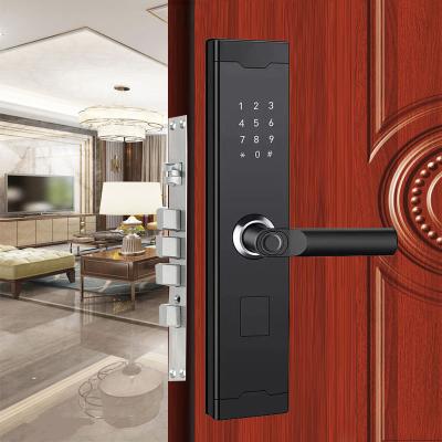 China Biometric Smart Fingerprint Door Lock Aluminum Alloy 6V 4x AA Batteries for sale