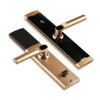 China Staineless Steel Gold Color Hotel Smart Card Door Locks for Hotel Apartment Office for sale