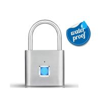China Keyless Smart Thumb Print Padlock Anti Theft Electronic Pad Locks For Luggage Door for sale