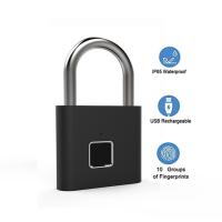 China Keyless Smart Thumb Print Padlock Anti Theft Electronic Pad Locks For Luggage Door for sale