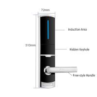 China 310*72mm Zinc Alloy Hotel Electronic Smart Door Locks with RFID Card and Mechanical Key for sale