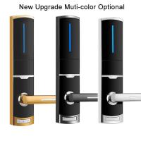 China Gold Color 310 X 72 Mm Hotel Key Card Door Lock With Free Management Software for sale