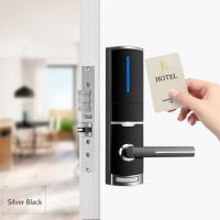China 310*72mm Zinc Alloy Hotel Electronic Smart Door Locks with RFID Card and Mechanical Key for sale