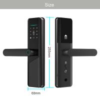 China Black Color Biometric Fingerprint Keyless Digital Door Lock With FCC Certification for sale