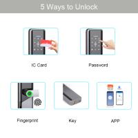 China Aluminum Alloy Home Security Smart Fingerprint Door Lock with Password TTlock for sale