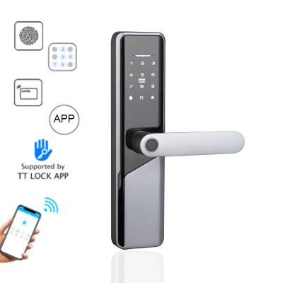 China 5 in 1 Digital Biometric Smart Door Lock With 4 Pcs AA Battery for sale