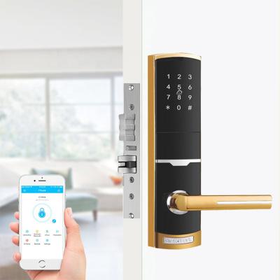 China 4 Pcs AA Battery Support Keyless Digital Door Lock with Password TTlock Smart Card for sale
