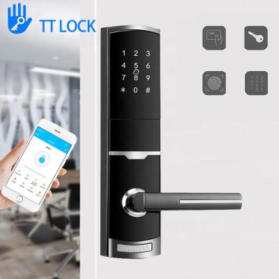 China TTlock App Card Apartment Smart Door Lock Password Door Lock With 4 Pcs AA Battery for sale