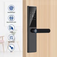 China 6 in 1 Multiple Functions Home Security Smart Fingerprint Door Lock with TTlock App for sale
