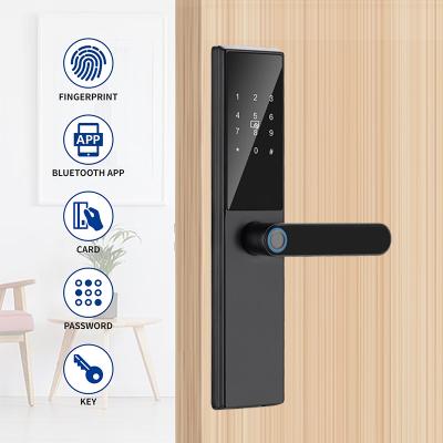China 6 in 1 Multiple Functions Home Security Smart Fingerprint Door Lock with TTlock App for sale