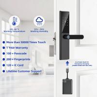 China Aluminum Alloy Smart Home TTlock Keyless Digital Door Lock Biometric Fingerprint Door Lock for sale
