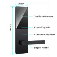 China Aluminum Alloy Hotel Key Card Door Locks with Card Encoder and Energy Saving Switch for sale
