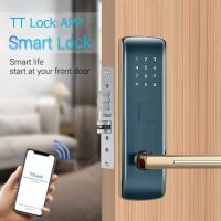 China Alkaline Battery Apartment Smart Door Lock 72mm Keyless Entry Door Lock for sale