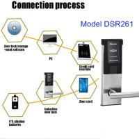 China Stainless Steel 285mm Hotel Electronic Locks 4xAA Rfid Card Door Lock for sale