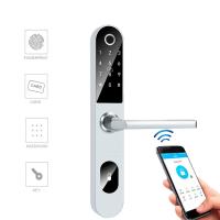 China Aluminium Alloy BLE Fingerprint Smart Door Lock Keyless 300mm for sale