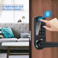 China FCC Fingerprint Interior Door Lock 30mm AA Alkaline Battery for sale