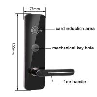 China Zinc Alloy Hotel Smart RFID Key Card Door Locks with Free Software for sale